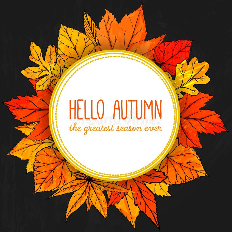 Autumn Round Pixels Art Stock Vector Illustration Of Falling 61608437