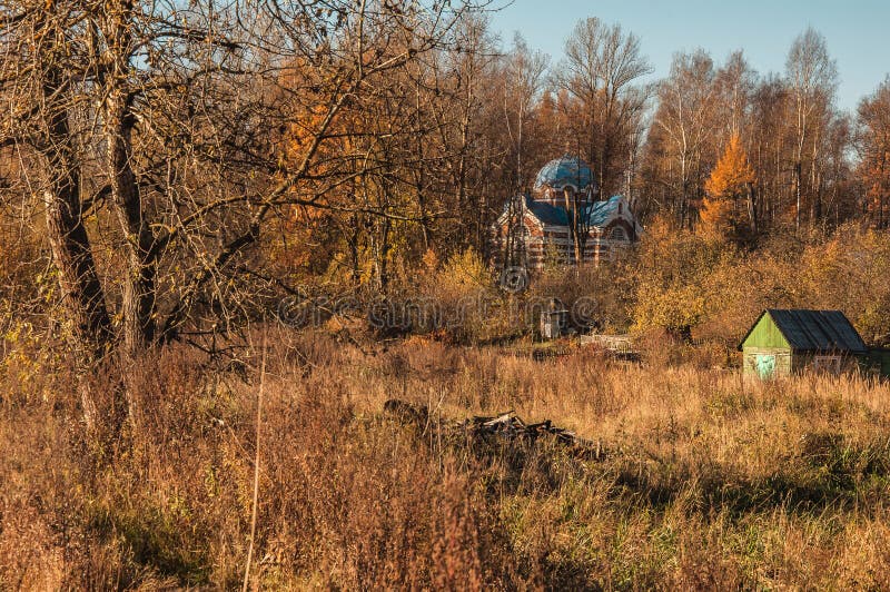 Autumn rural landscape stock photo. Image of sunlight - 80693422