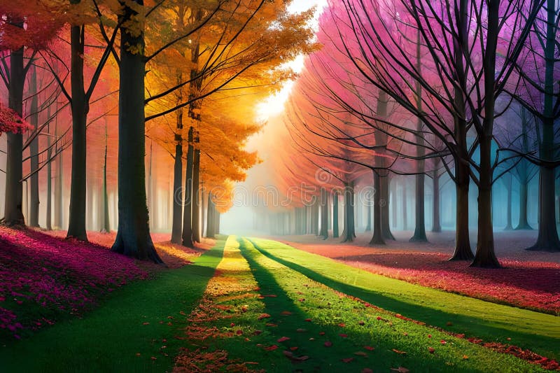Autumn S Embrace: a Forest Painted in Fall Splendor Stock Photo - Image ...