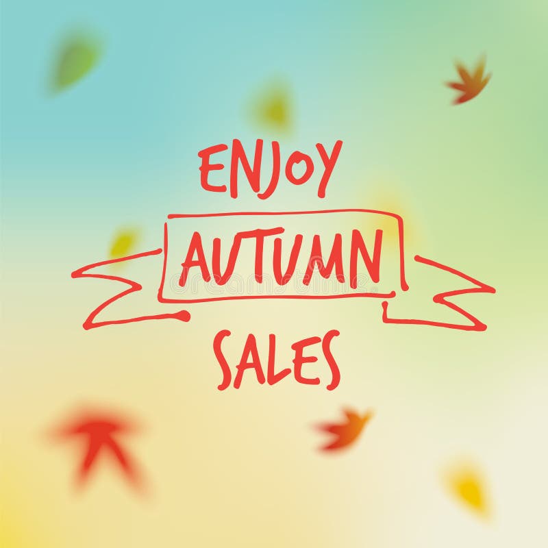 Autumn sales stock vector. Illustration of offer, business - 43266537