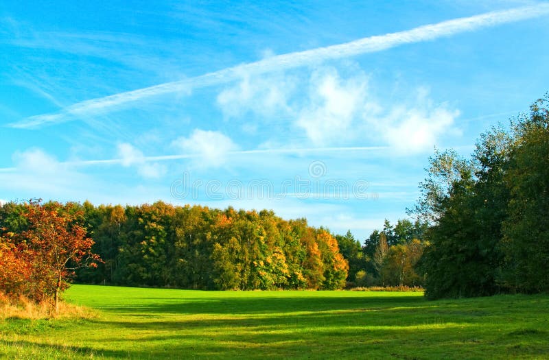 Autumn scenery in park stock image. Image of nature, october - 11801571