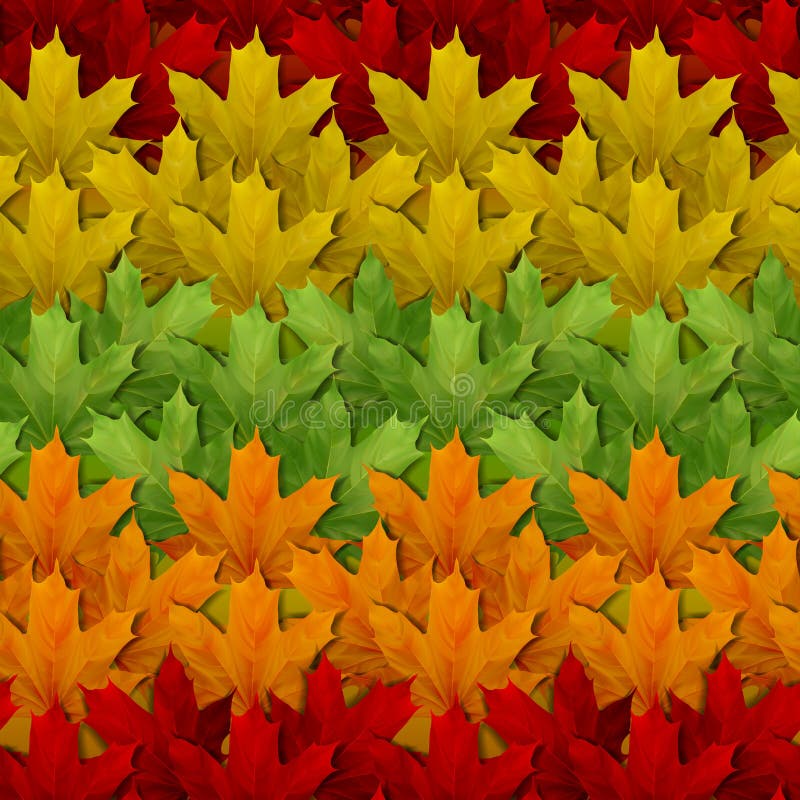 Autumn Leaves Background. Seamless Tileable Pattern Stock Illustration ...