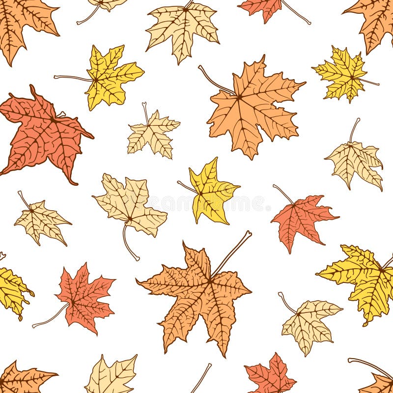 Autumn seamless pattern stock vector. Illustration of nature - 43996713