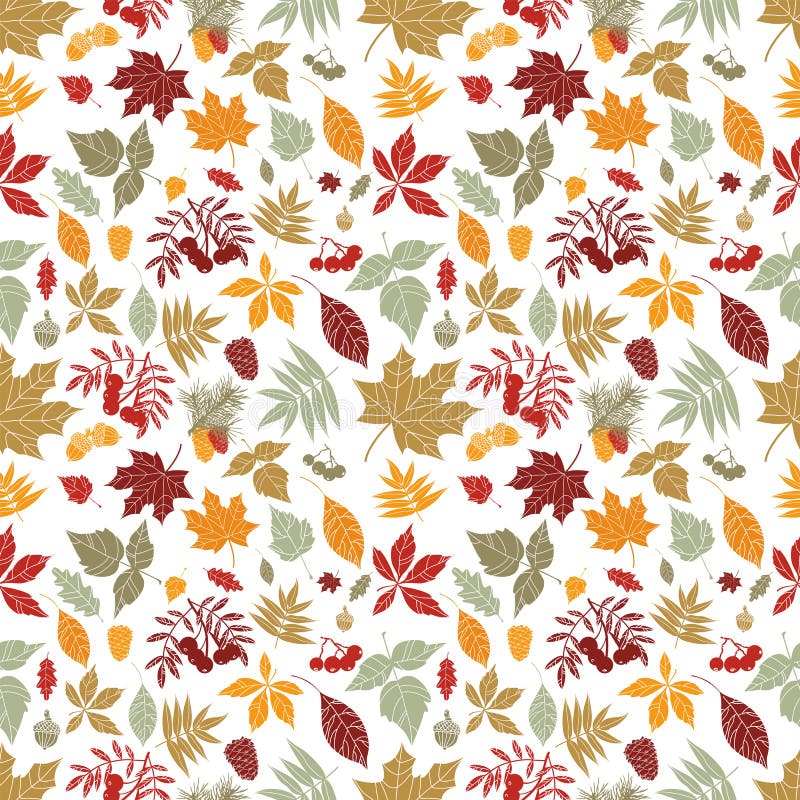 Autumn Seamless Pattern stock vector. Illustration of autumn - 59824612
