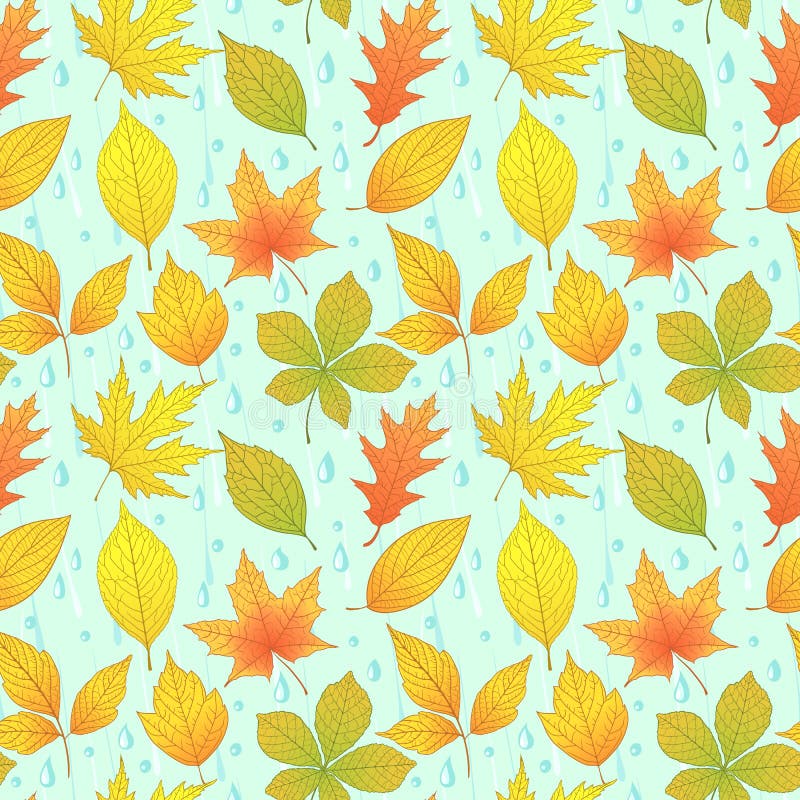 Autumn Seamless Pattern stock vector. Illustration of ornate - 32782659