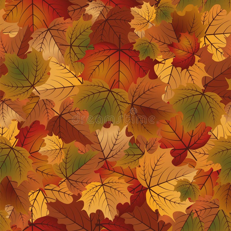 Autumn Seamless Pattern, Vector Stock Vector - Illustration of nature ...