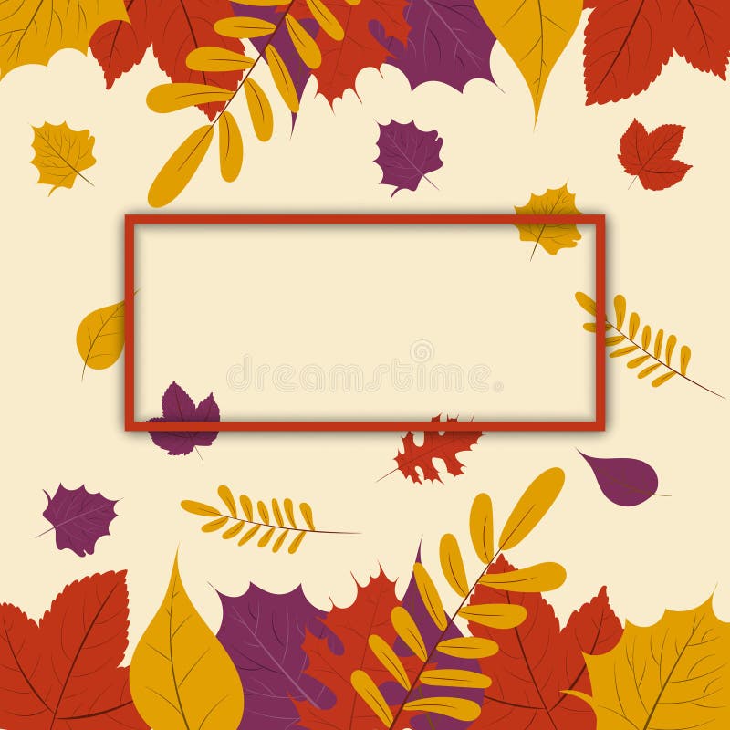 Autumn Season, Fall Leaf Web Banner or Poster Template Design Stock ...