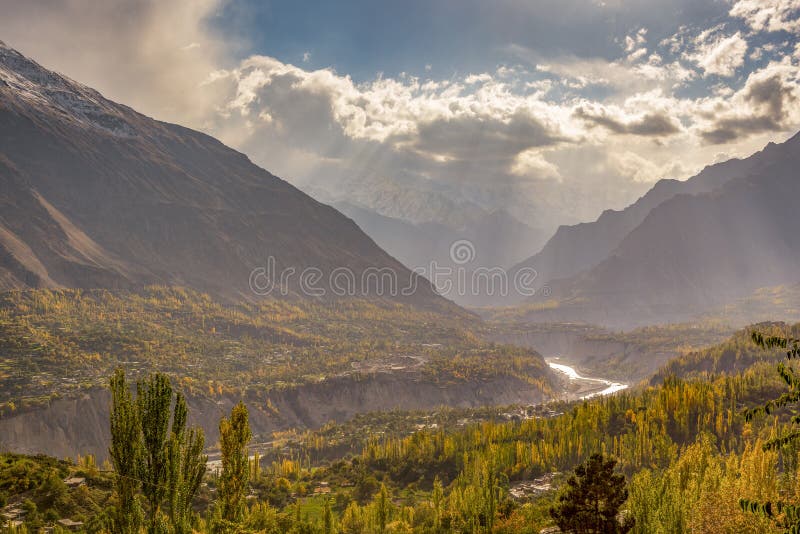 Autumn Season of Hunza Valley Stock Photo - Image of yellow, mountain ...