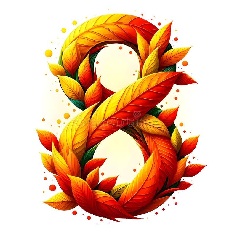 Autumn Season Leaf Shape Eight Stock Illustration - Illustration of ...