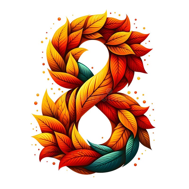 Autumn Season Leaf Shape Eight Stock Illustration - Illustration of ...