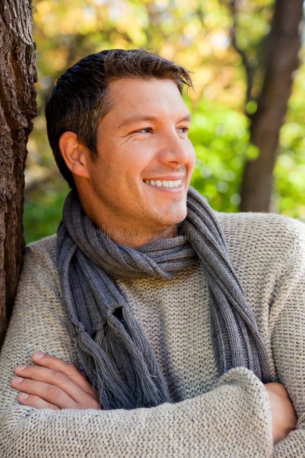 Autumn season man stock photo. Image of happiness, fall - 16465390