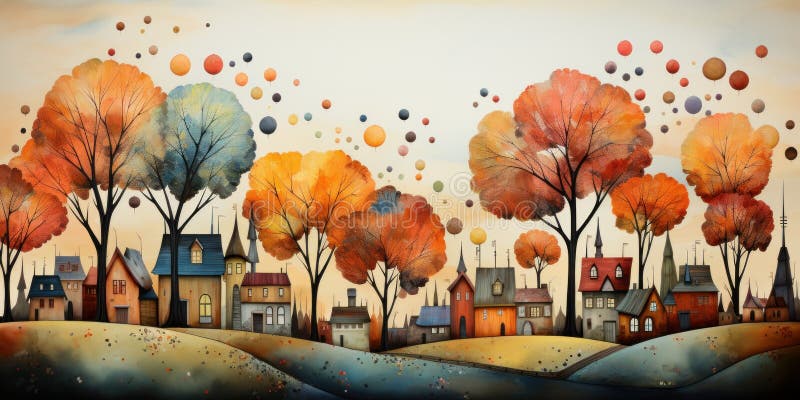 Autumn Season Mysterious Surrealism Stock Image - Image of colors ...