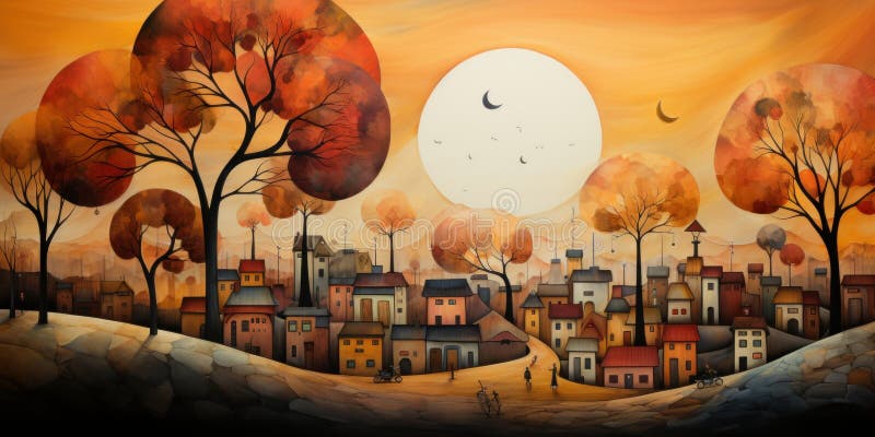 Autumn Season Mysterious Surrealism Stock Photo - Image of colors ...