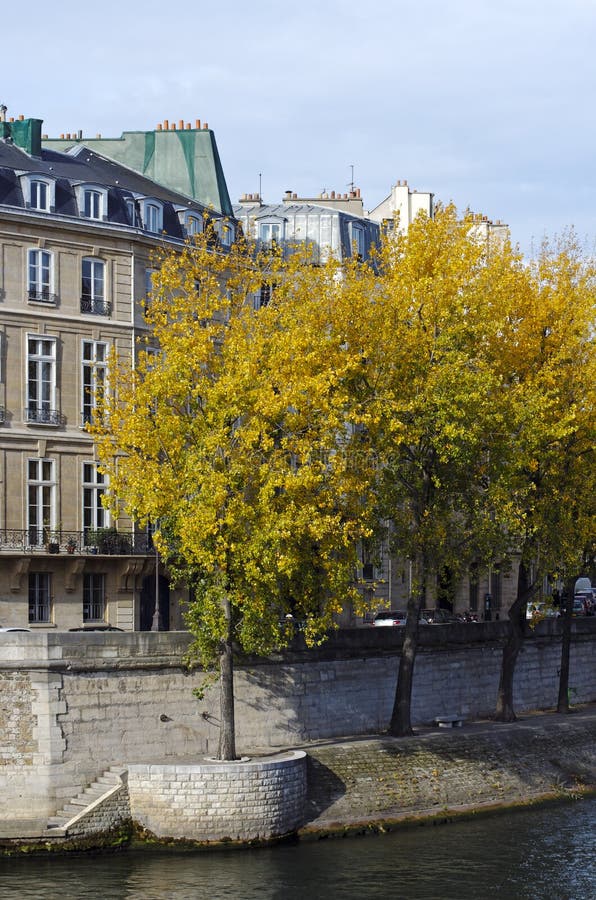 Autumn Season in Paris Center Stock Photo - Image of island, autumn ...