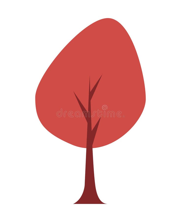 Autumn season red tree stock vector. Illustration of nature - 250033084
