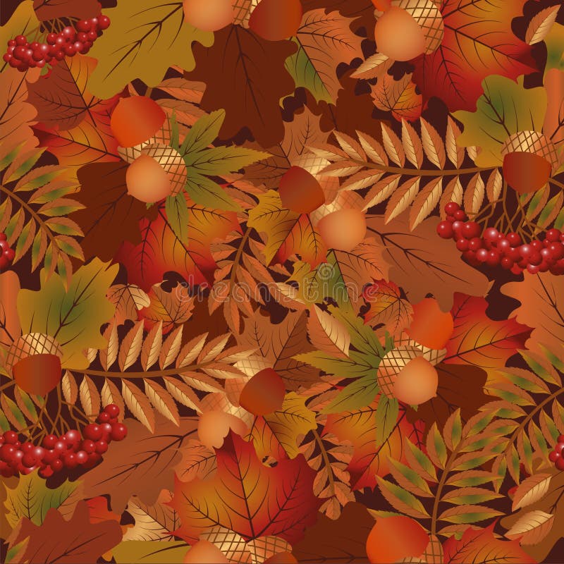 Autumn Seasonal Background, Vector Stock Vector - Illustration of ...