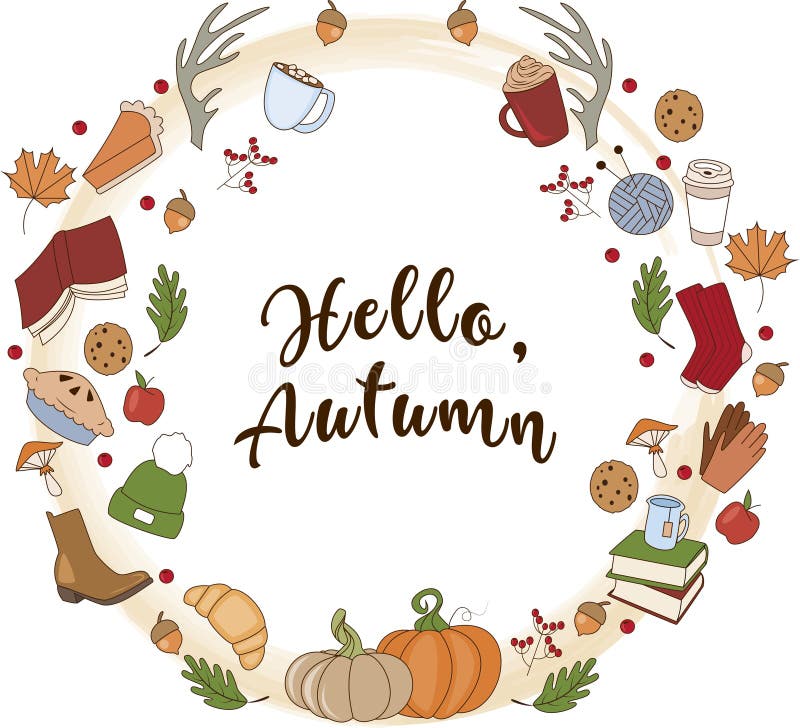 Frame for autumn themes stock vector. Illustration of autumn - 190952725