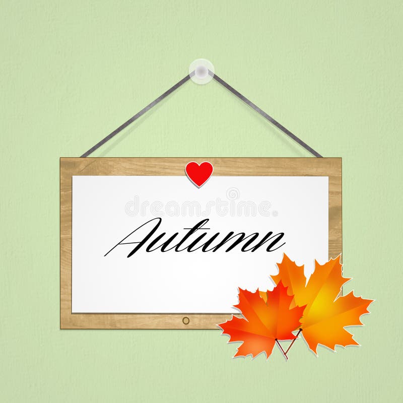 Autumn Sign stock vector. Illustration of blank, seasonal - 58216134