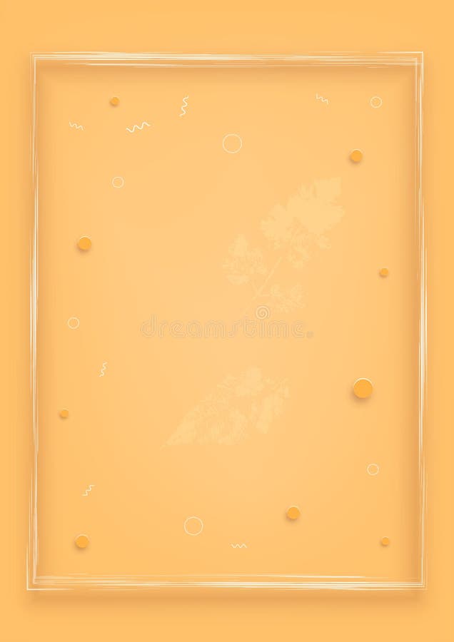 Autumn Simple Background with Frame. Empty Abstract Template Stock ...