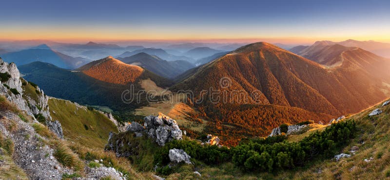 Autumn Slovakia Mountain Panorama Stock Photo - Image of forest, nature ...