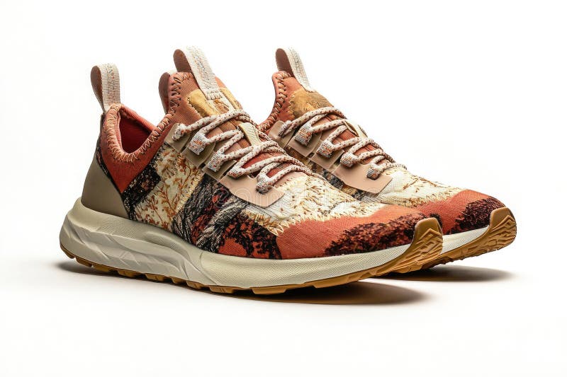 Autumn Sneakers Isolated on a White Background Stock Illustration ...