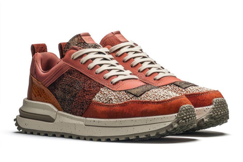 Autumn Sneakers Isolated on a White Background Stock Illustration ...