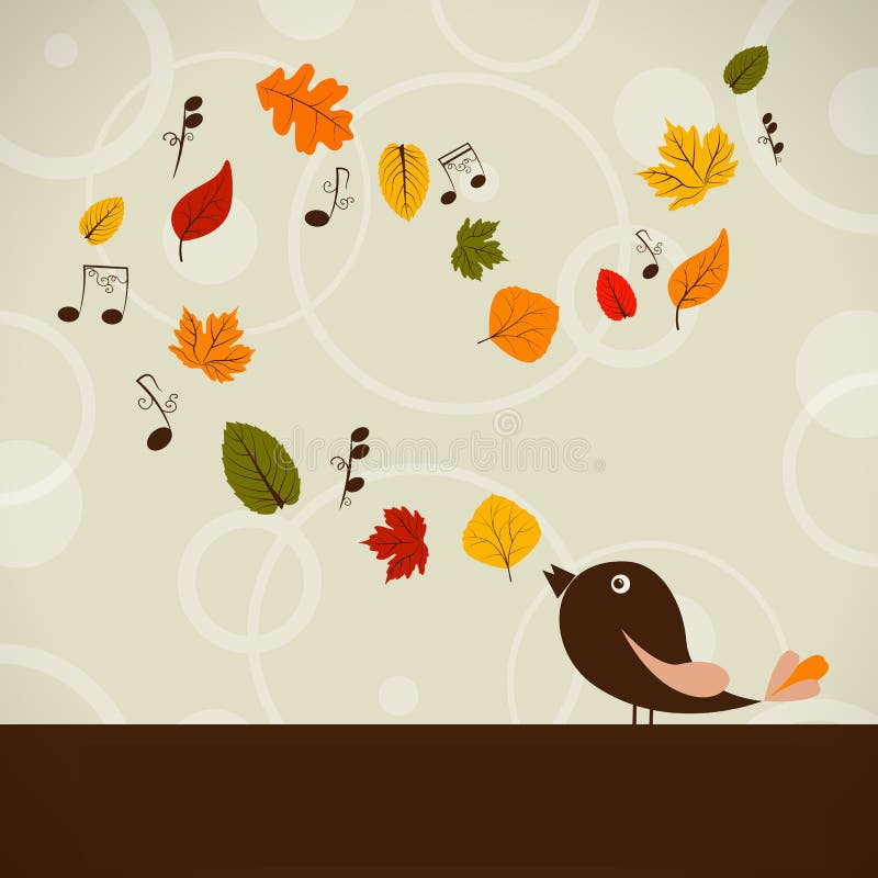 Autumn song stock vector. Illustration of foliage, leaves - 26120764