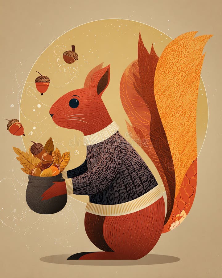 Autumn Squirrel stock photo. Image of gray, squirrel, mammal - 2526920