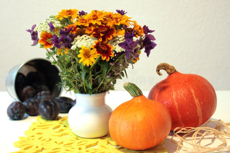 Autumn Still Life with Pumpkins Stock Image - Image of autumn ...