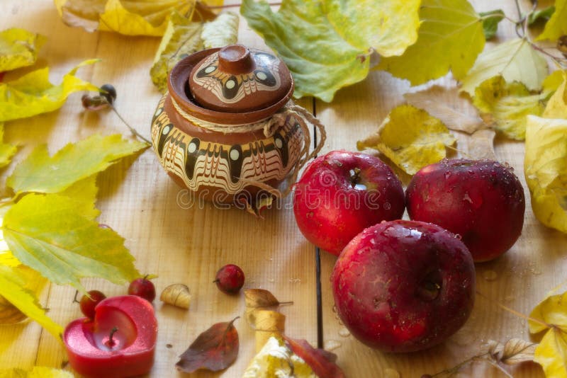 Autumn Still Life, Apple Saved, Autumn Leaf Fall, a Barrel of Honey ...