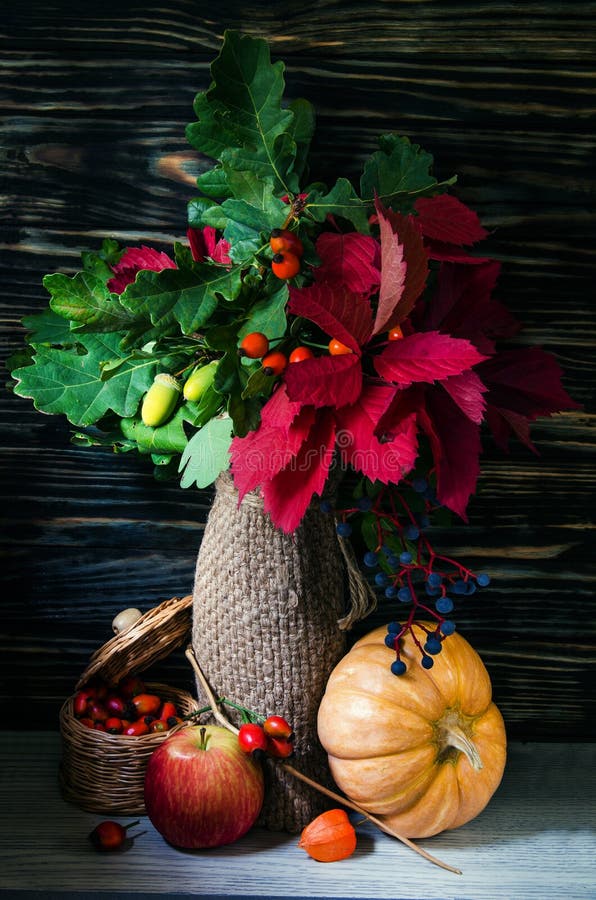 Autumn Still Life with Fruits and Vegetables Stock Photo - Image of ...