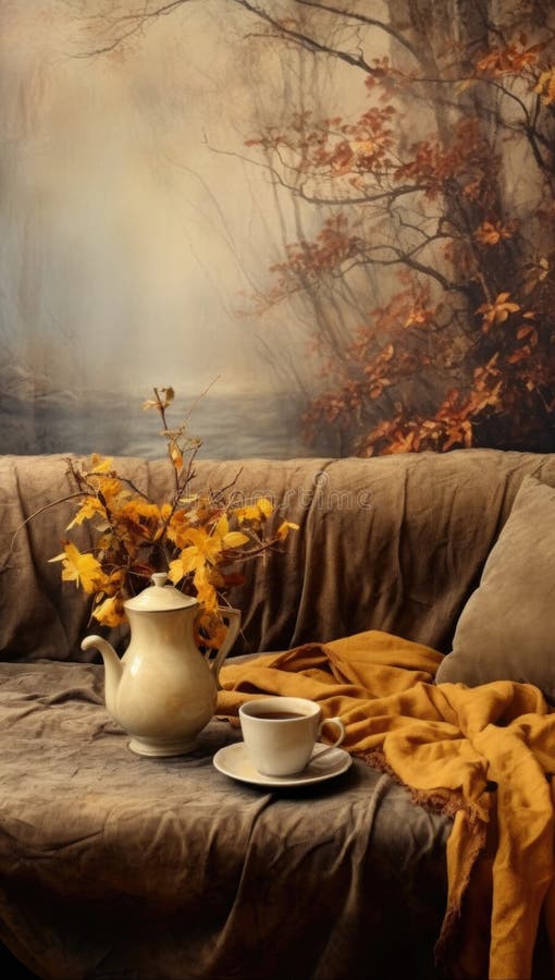 Autumn Still Life with Autumn Leaves and Autumn Trees, AI Stock Photo ...