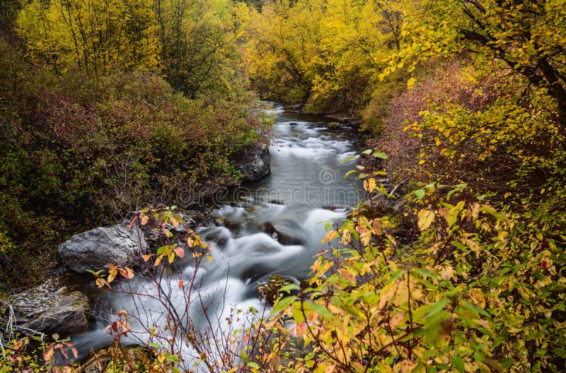 Autumn stream stock photo. Image of fall, river, colorful - 28711776