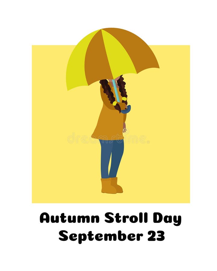 Autumn Stroll Day, a Design Idea for a Vertical Poster, Banner or Leaflet Stock Vector ...