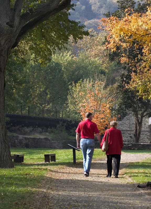 Autumn stroll in the park stock photo. Image of people - 325154