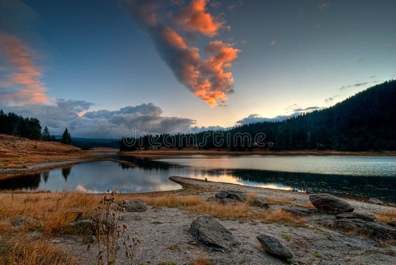 Autumn sunrise stock image. Image of sunrise, clouds - 22895869