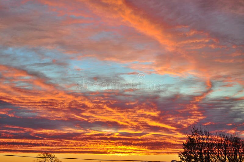 Sunrise at fall stock photo. Image of city, river, leaves - 16518018
