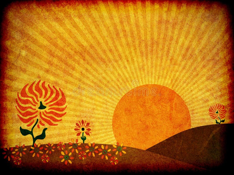 Autumn Sunrise Illustration Stock Illustration - Illustration of fall ...