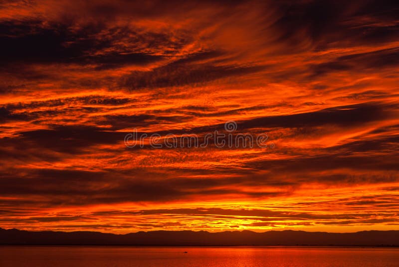 Autumn sunset stock photo. Image of scene, evening, cloud - 26544184