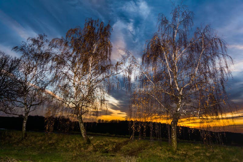 Ghost and orange sunset stock image. Image of cloud - 120067053