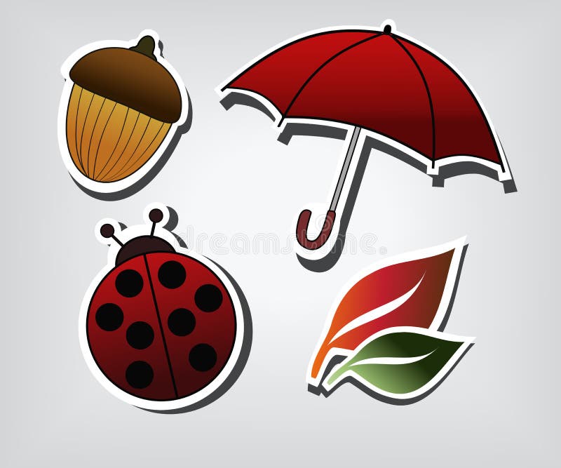 Autumn symbols stock vector. Illustration of cold, pattern - 20891555