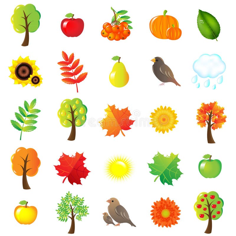 Set of Items that Represent Autumn Stock Vector - Illustration of food ...