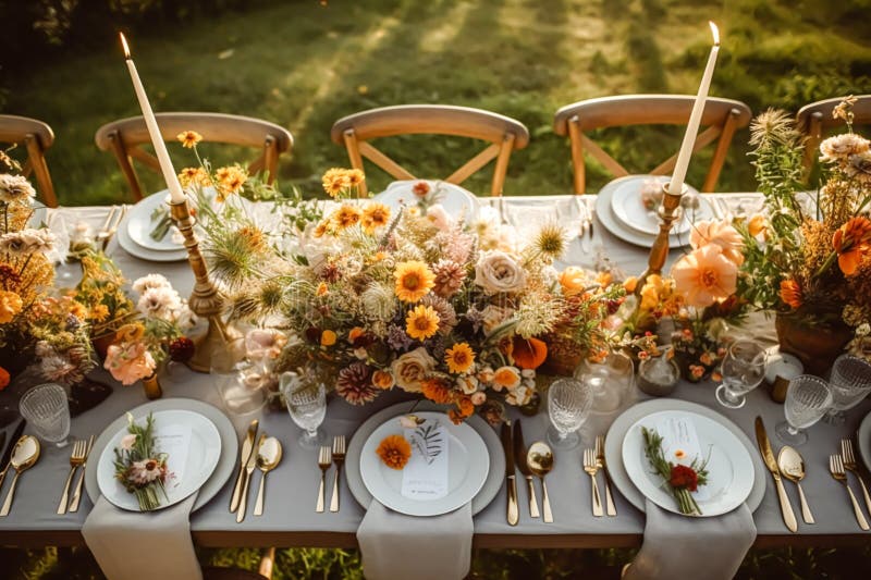 Autumn Table Scape, Autumnal Dinner Table Setting, Holiday Tablescape ...