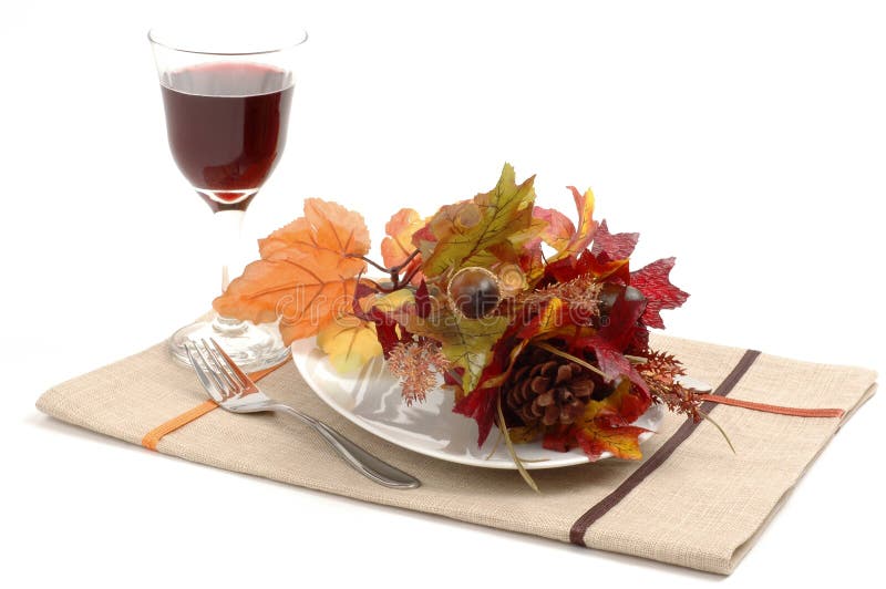 Autumn Table Setting stock photo. Image of setting, spoon - 3194408