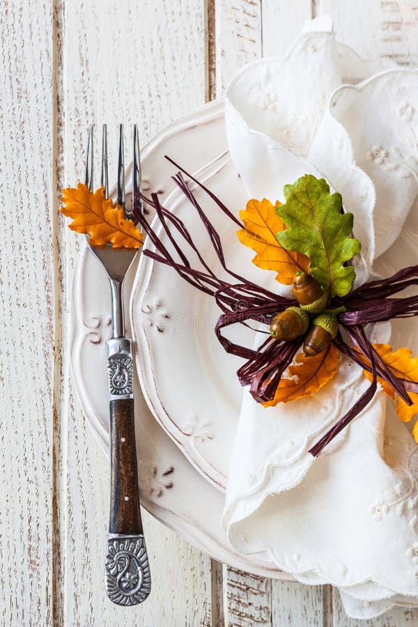 Autumn table setting stock photo. Image of party, season - 42699866