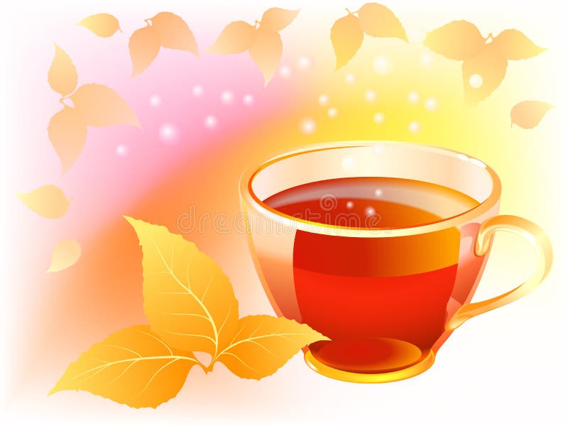 Autumn tea stock vector. Illustration of herbal, isolated - 10442402