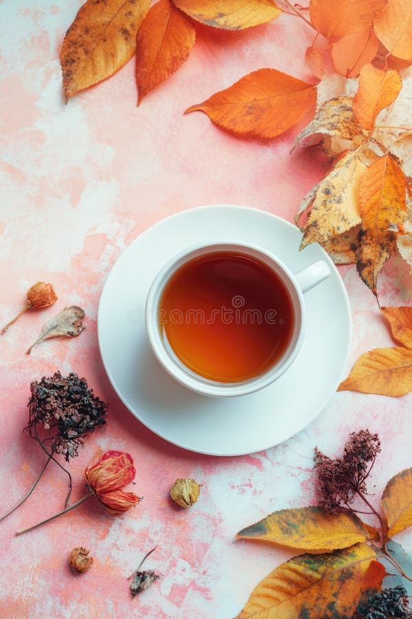 Autumn tea time stock photo. Image of coffee, drink - 362109404