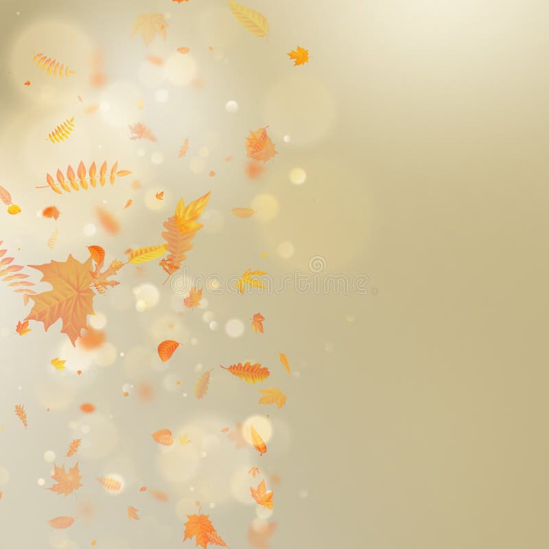 Autumn Template with Maple Autumn Leaves. EPS 10 Stock Vector ...