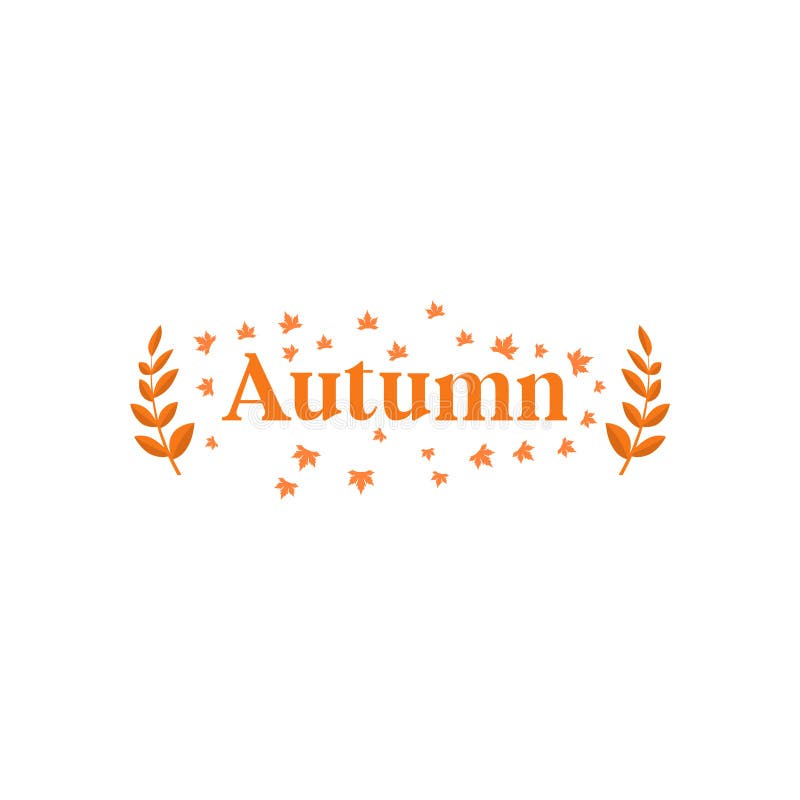 Autumn Text Design Template Vector Isolated Illustration Stock ...