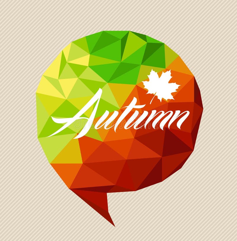 Autumn Fall Season Text Triangle Leaf Shape EPS10 File Background ...